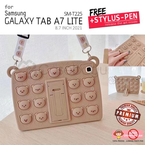 Jual Samsung Galaxy Tab A7 Lite 8.7 2021 T225 - Cute Bear Pop It Case Anak - Brown - Kota ...