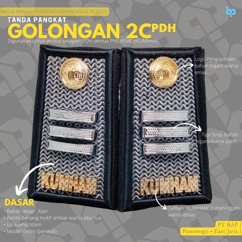 Jual Tanda Pangkat PDH Kemenkumham Golongan 2c ( IIc ) - Kab. Ponorogo ...