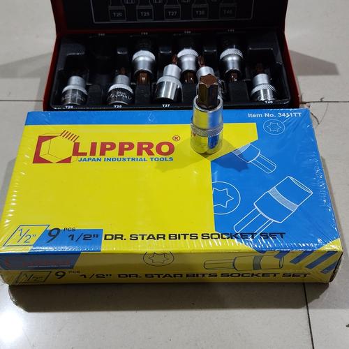 Jual MATA SOK BINTANG SET 9 PCS LIPPRO STAR BITS SOCKET WRENCH LIPRO 9 ...