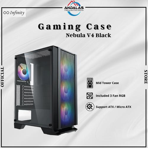 Jual Casing PC Gaming Case Infinity Nebula V4 - Tempered Glass ATX/mATX ...