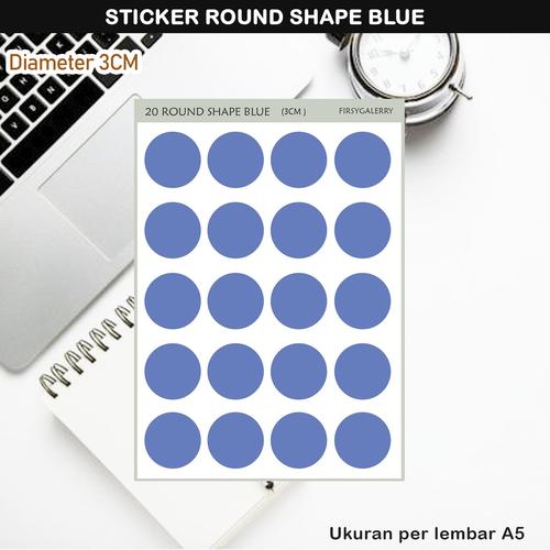 Jual Sticker Warna Polos, Stiker Bulat Polos, 3CM, 20 PCS, Sticker ...