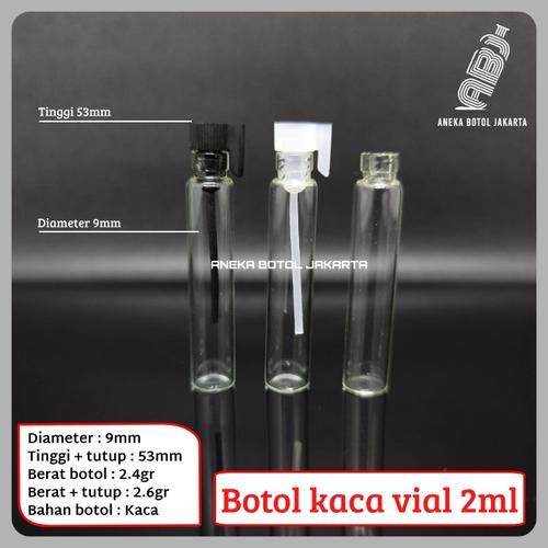 Jual Botol kaca vial stick 2ml / Botol kaca tester stick 2 ml - Jakarta ...