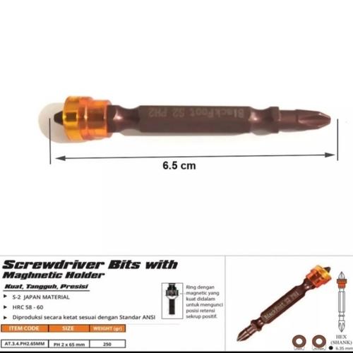 Jual mata obeng gypsum magnet PH 2 x 65mm mata bor obeng gipsum ...