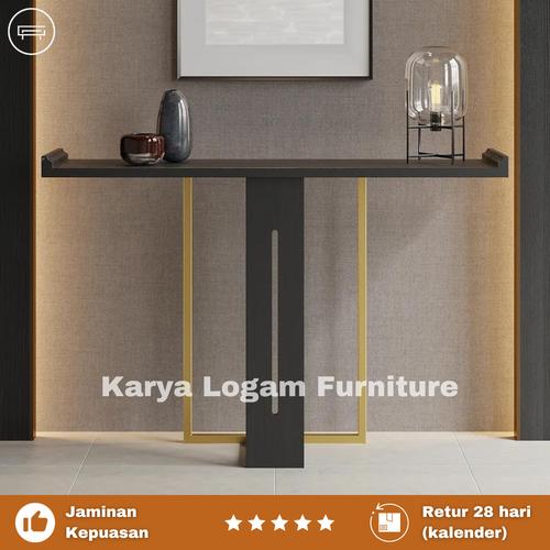 Jual Console Table Meja Konsol Modern Minimalis - Kayu Jati Rangka Besi ...