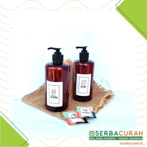Jual Botol Plastik 500 ml Pump + Sticker Label - Kota Denpasar - Serba ...