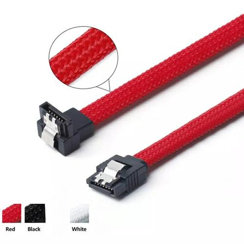 Jual KABEL SATA DATA 3 SLEEVED BRAIDED NYLON III 6 Gbps CABLE HDD SSD ...