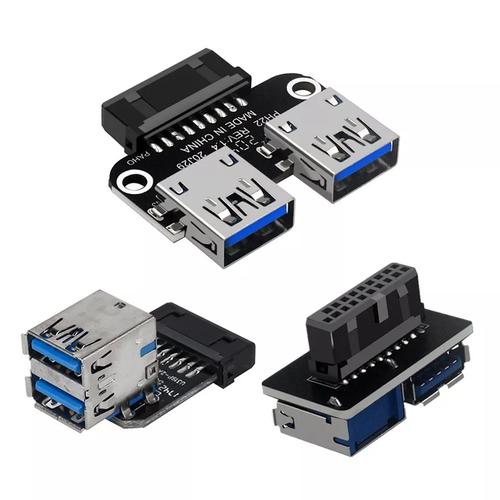 Jual USB 19 Pin 20 Pin to Dual USB 3.0 for Motherboard PC Adapter ...