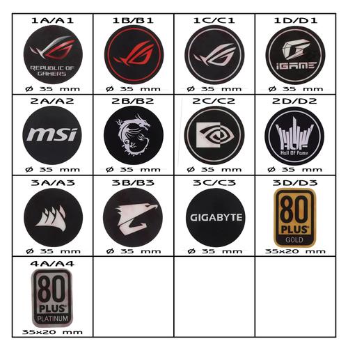 Jual Sticker Fan ROG MSI Nvidia Aorus Corsair 80Plus - 1, A - Kab ...