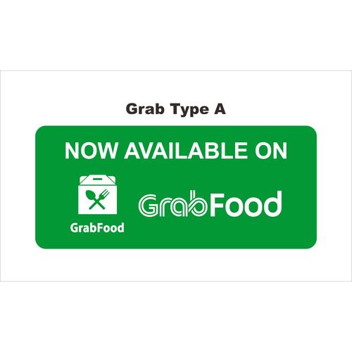 Jual Sticker GrabFood/GoFood Restoran atau Rumah Makan tahan air 16 x 7 ...