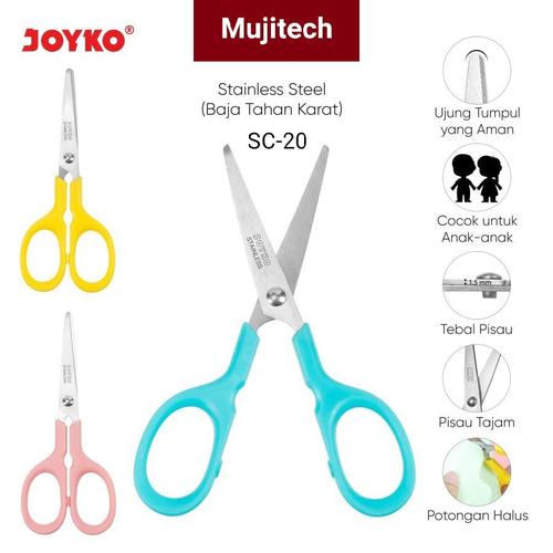Jual GUNTING KECIL UNTUK ANAK KIDS SCISSORS SC-20 GUNTING KERTAS ...