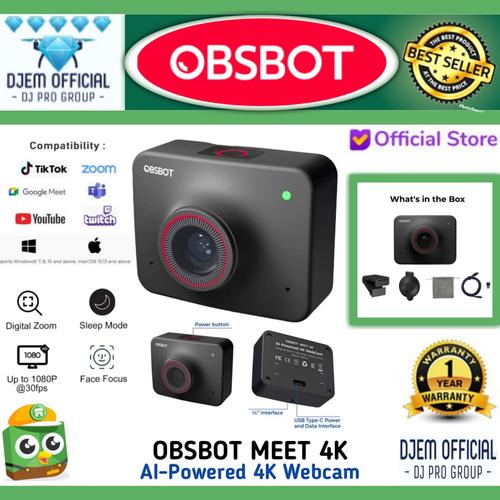Jual OBSBOT MEET 4K AI-Powered Webcam Auto Framing Camera Komputer ...