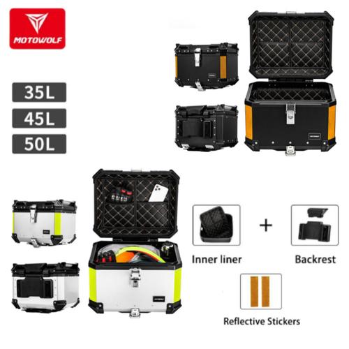 Promo Box Touring Motor Motowolf Top Box Motor Belakang Almunium Alloy ...