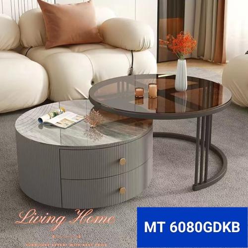 Jual Meja Tamu Bulat Gandeng Granit Kaki Besi Laci - Kota Medan ...