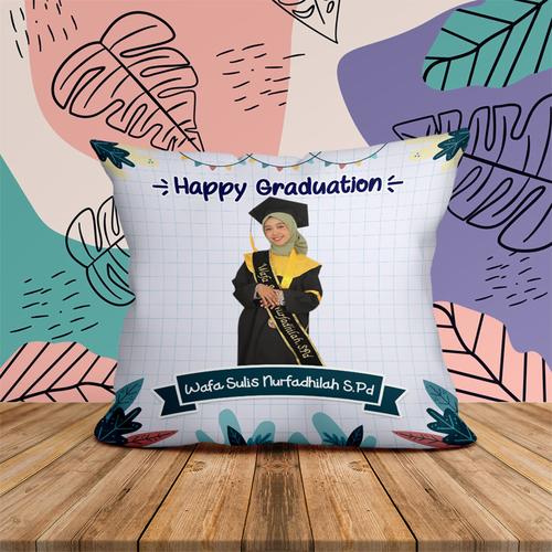 Jual Bantal Custom Wisuda Graduation Foto Nama Orang Tercinta Free ...