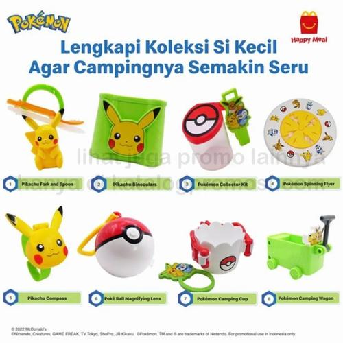 Jual Happy Meal Pokemon Asia 2023 McD Pikachu Compass magnifying glass ...
