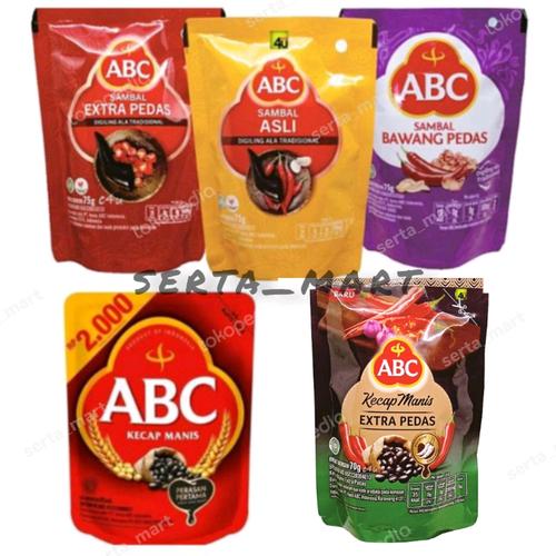 Jual ABC Saus Sambal Asli / Extra Pedas 70gr -- Kecap Manis ABC Pouch ...