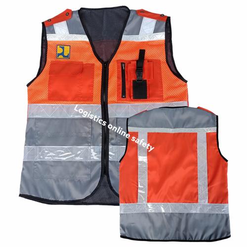 Jual Rompi Safety/Safety Vest Proyek Taslan Kombinasi Jaring Free Logo ...