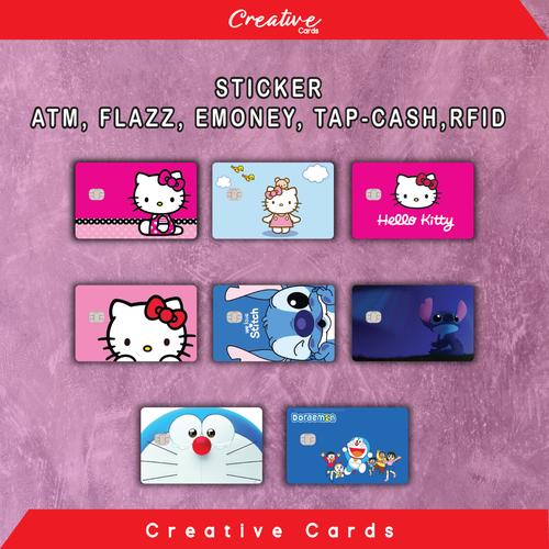 Jual Sticker Kartu Atm Skin Card E-monay E-toll Flazz - Kartun - Hello ...