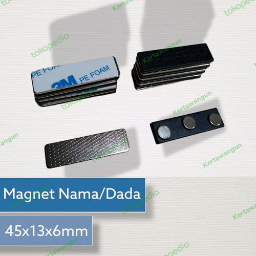 Jual Magnet Dada magnet Nama magnet name tag magnet pin 45x13x6mm ...