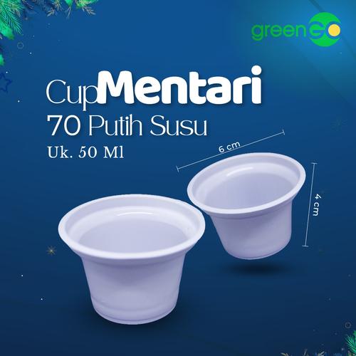 Jual CUP PUDING 50ML 50PCS GELAS CUP ES KRIM CUP PLASTIK PUTIH SUSU ...