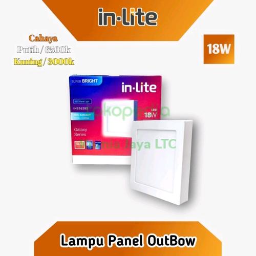 Promo INLITE Downlight Panel Light LED 18W Outbow Kotak INSS628S Putih ...