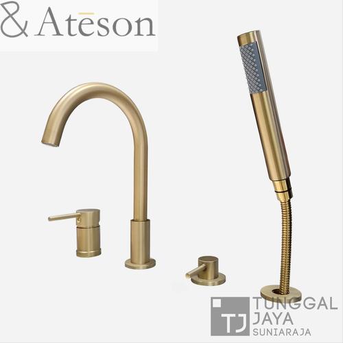 Jual ATESON Banyan 4 Hole Bathub shower with spout Brushed Gold ...
