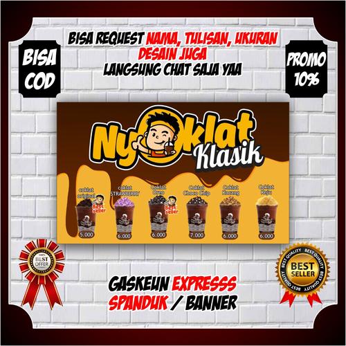 Jual Spanduk Banner Es Coklat Viral Banner Jualan Minuman Es Coklat ...