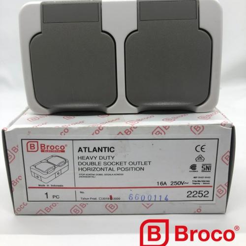 Jual Stop Kontak Double Outdoor Atlantic Broco Outbow Anti Air - Kab ...