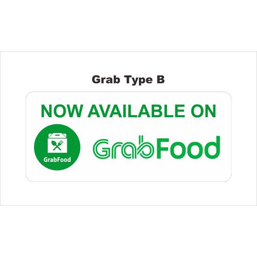Jual Sticker GrabFood/GoFood Restoran atau Rumah Makan tahan air 16 x 7 ...
