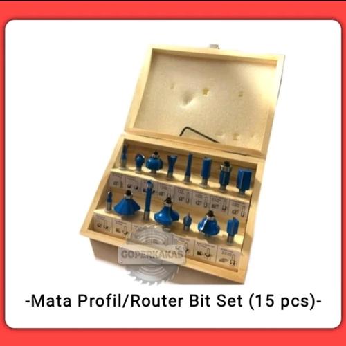 Jual MATA TRIMMER PROFIL ROUTER KAYU SET 12PCS MESIN TRIMMER PROFIL ...