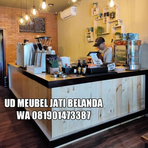 Jual meja bar booth pameran meja partisi booth kayu jati minimalis ...
