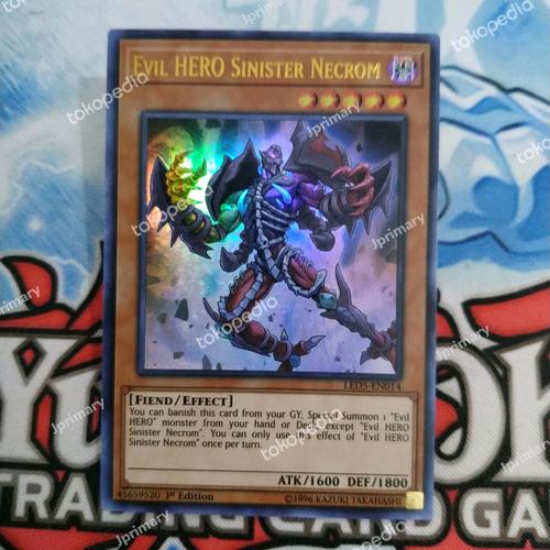 Jual yugioh evil hero sinister necrom LED5 ultra rare original ...