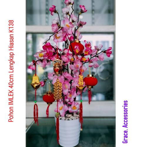 Jual Pohon imlek meihua angpao sincia paket aksesoris hiasan dekor ...