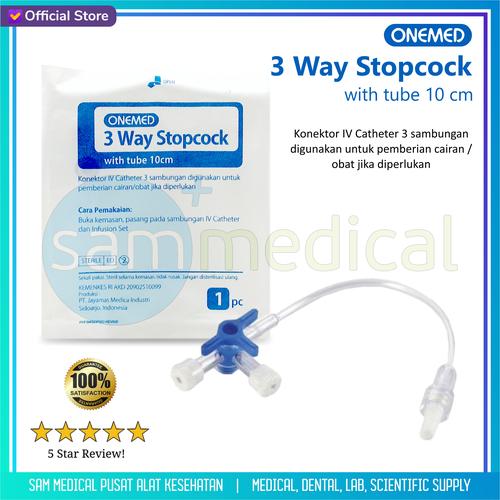 Jual One Med 3 Way Stopcock with Tube / Selang PER PCS - Kota Bandung ...
