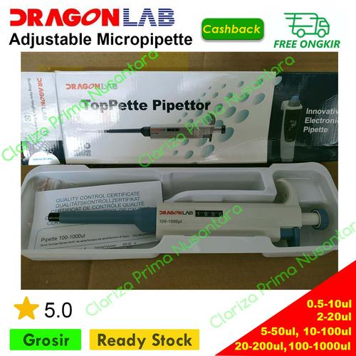 Jual DRAGON LAB ADJUSTABLE MICROPIPETTE DRAGONLAB MIKROPIPET MIKRO ...