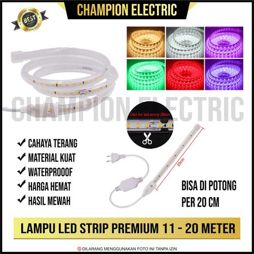 Jual Paket Lampu LED Strip 11-20 Meter 220V Premium Tipe 2 Potong Per ...