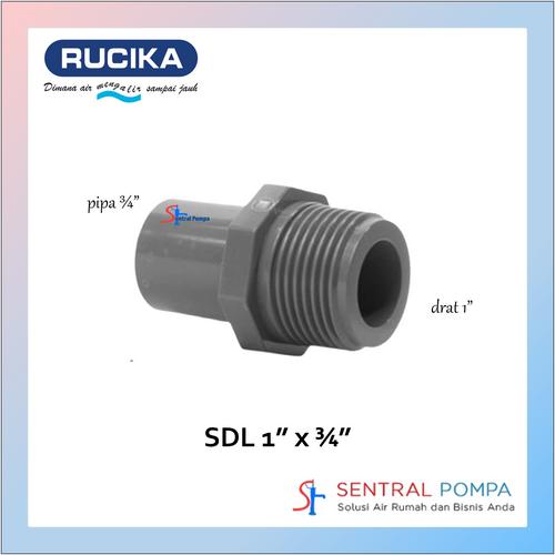 Jual SDL Socket drat luar 1 x 3/4 PVC Rucika - Kota Bandung - Sentral ...