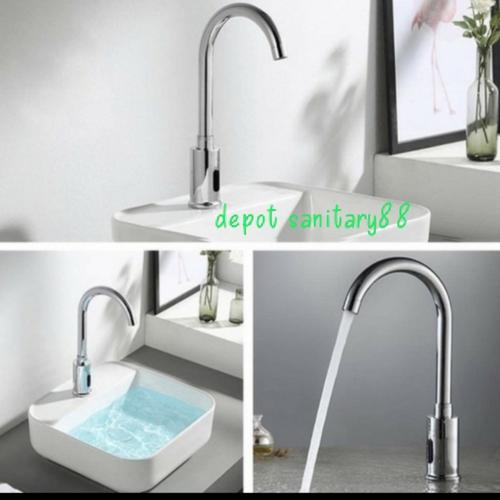 Jual Kran wastafel sensor angsa/kran cuci tangan sensor/kran wastafel ...