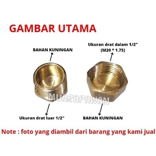 Jual Tutup drat luar dan dalam1/2 inchi end plug dop pipa kran air ...