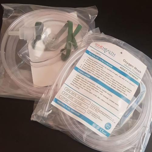Jual oxygen mask with tubing / masker oksigen dewasa / onehealth - Kota ...