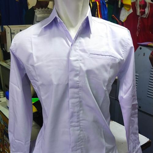 Jual Kemeja Polos Seragam Polos Putih Lengan Panjang Pria - Putih, XXL ...