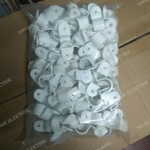 Jual Clem Conduit 20mm putih Boss / Klem pipa conduit 20mm boss ...