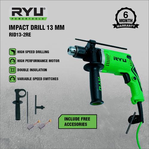 Promo RYU Mesin Bor Beton, Besi & Kayu Impact Drill RID13-2RE Cicil 0% ...