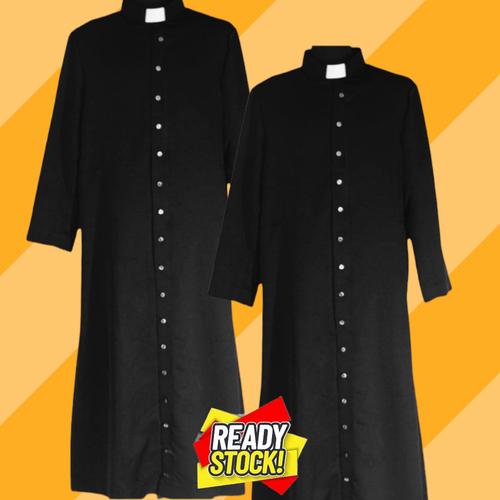 Jual Alba/ Jubah Hitam Kolar/ Kasula Romo Imam Pastor Katolik - XXL ...
