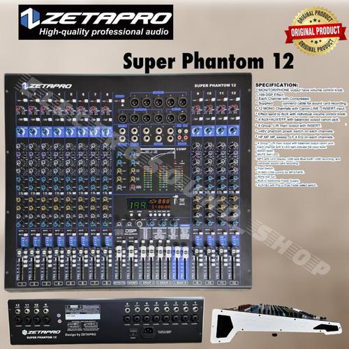 Jual MIXER AUDIO ZETAPRO SUPER PHANTOM 12, COMPRESSOR / Zetapro Original - Jakarta Barat ...