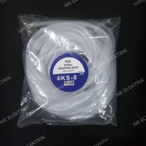 Jual Kabel Spiral KS-8 Pembungkus Perapi Cable White Clear Premium ...