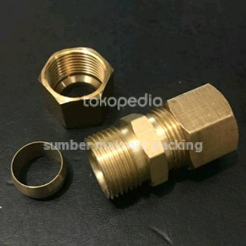 Jual male connector pipa 12mm drad 1/4" kuningan tebal - Jakarta Barat ...