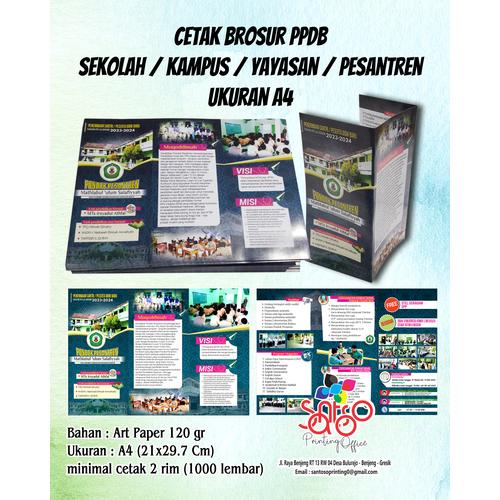 Jual Cetak Brosur PPDB Sekolah / Kampus / Yayasan / Pesantren Ukuran A4 ...