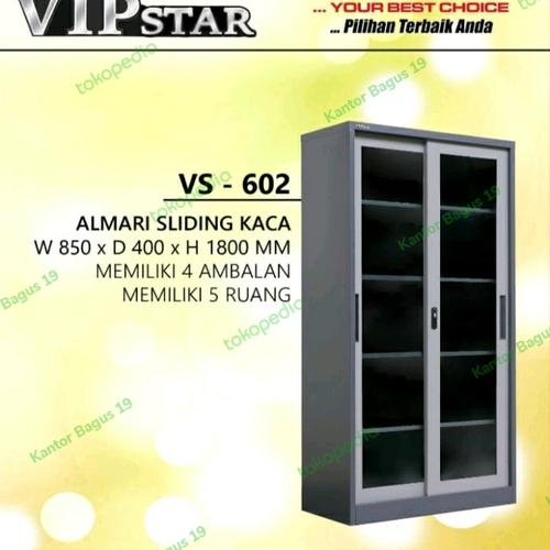 Jual Lemari Arsip VIP VS 602 Filing Cabinet Sliding Kaca - Jakarta ...