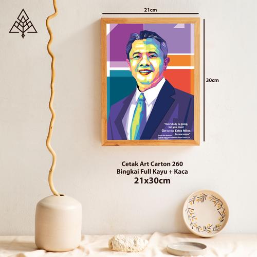 Jual Hadiah / CETAK+DESIGN+FRAME MINIMALIS 21X30cm 1 WAJAH Karikatur ...